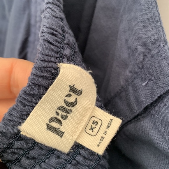 Pact | Dresses | Pact Organic Cotton Linen Blend Canopy Picnic Belted ...
